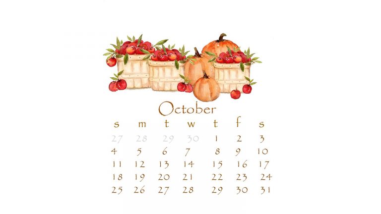 Free October Calendar