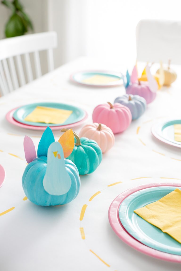 Kid’s Colorful Fall Table