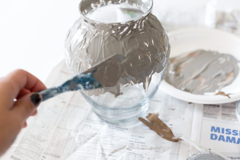 Rustic Vase DIY Using Texture Paint