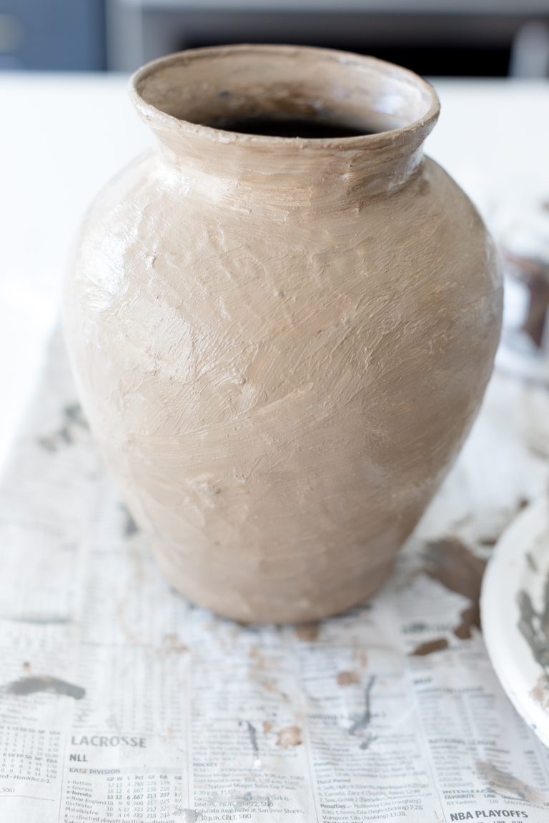 Rustic Vase DIY Using Texture Paint