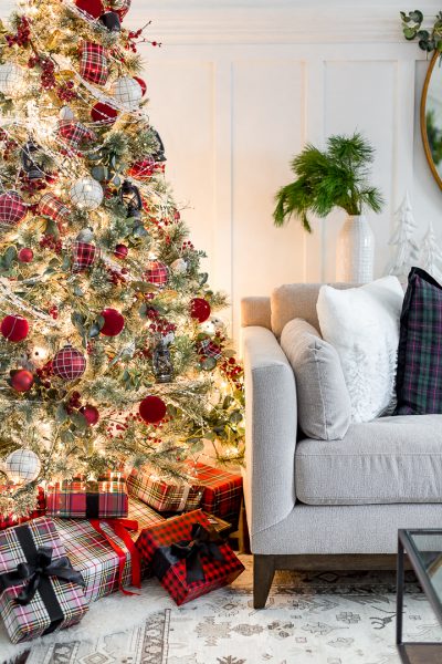 Red Plaid Christmas Tree