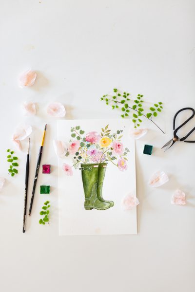 Free watercolor Spring printable
